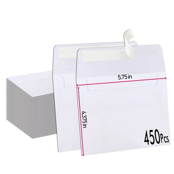 ELARA- White Invitation Paper Envelope A4 4.25"X6.25" Self Seal For 4X6 ...