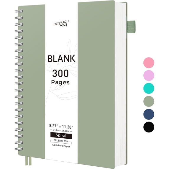 Blank Journal Notebook, 300 Pages, A4 Large Size (8.2'' x 11.2''), 120 ...