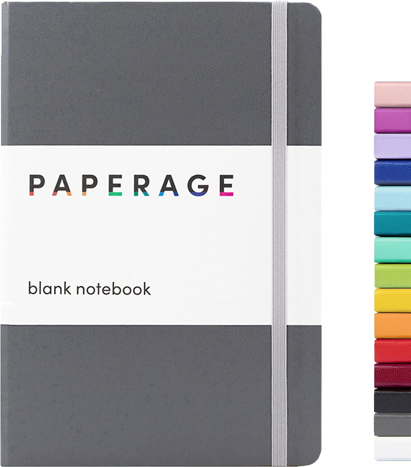 Blank Journal Notebook, (Dark Grey), 160 Pages, Medium 5.6 in x 8 in ...
