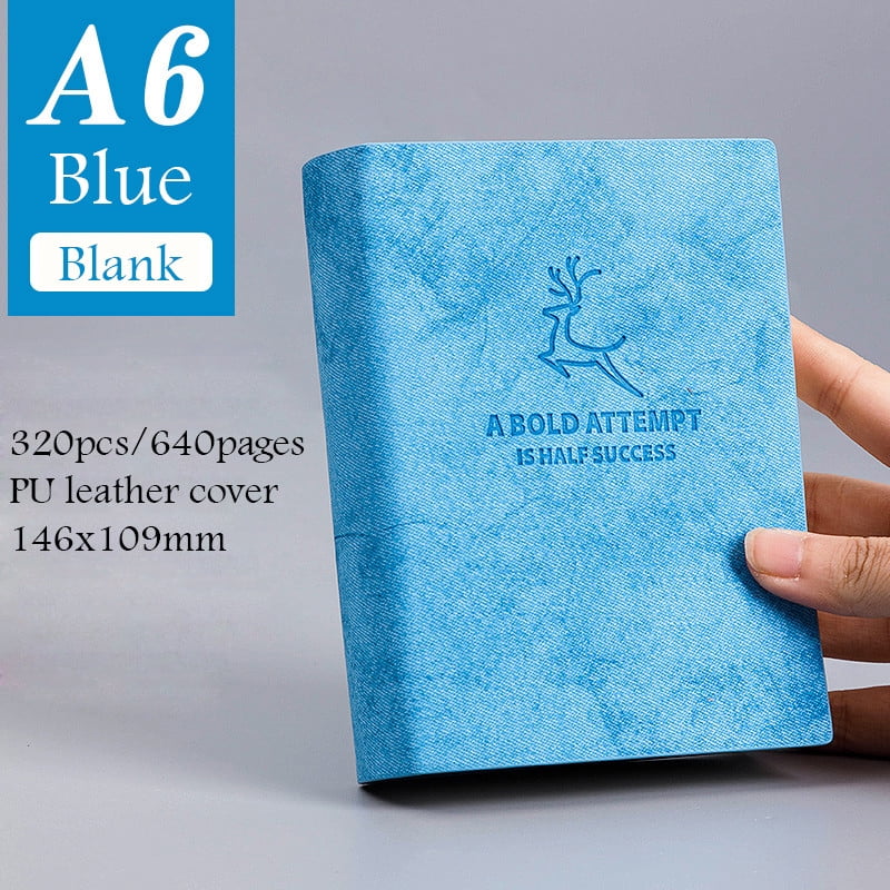 Blank Journal Notebook for Women Men, Small Pocket 4x6" A6 640 Pages ...