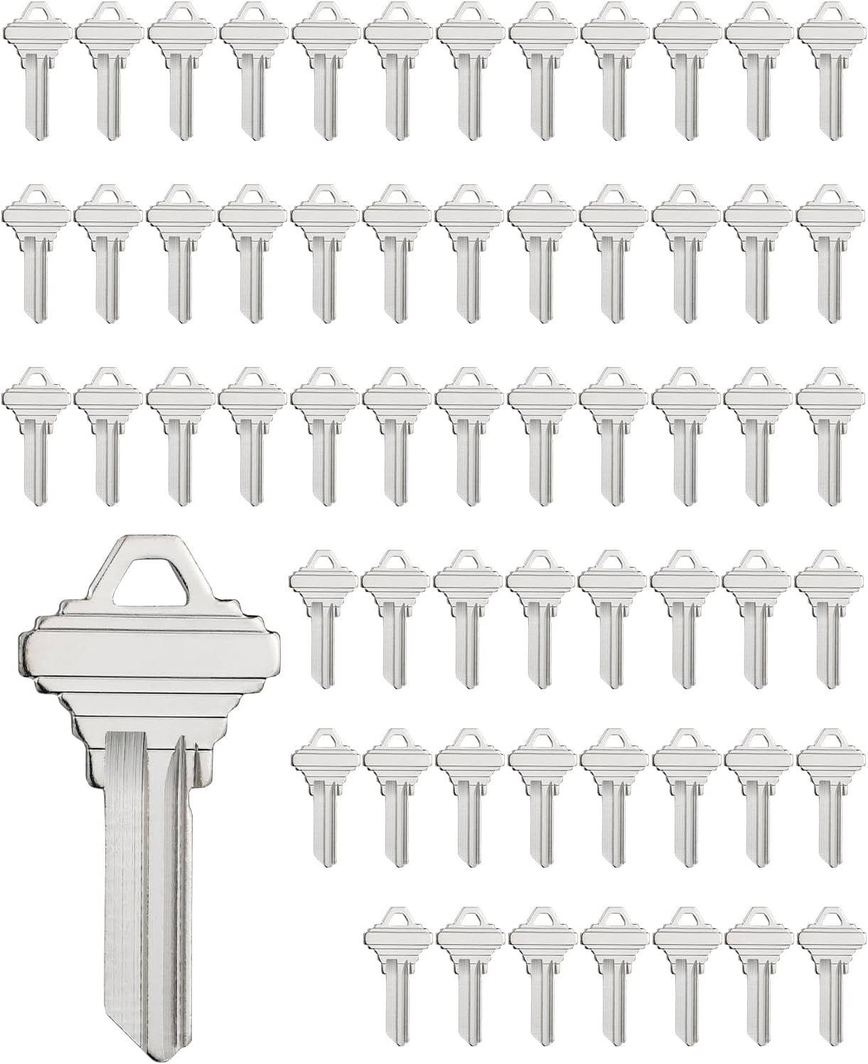 Blank Keys, 60 Pcs SC1 Key Blanks Copper Structures Blank Keys ...