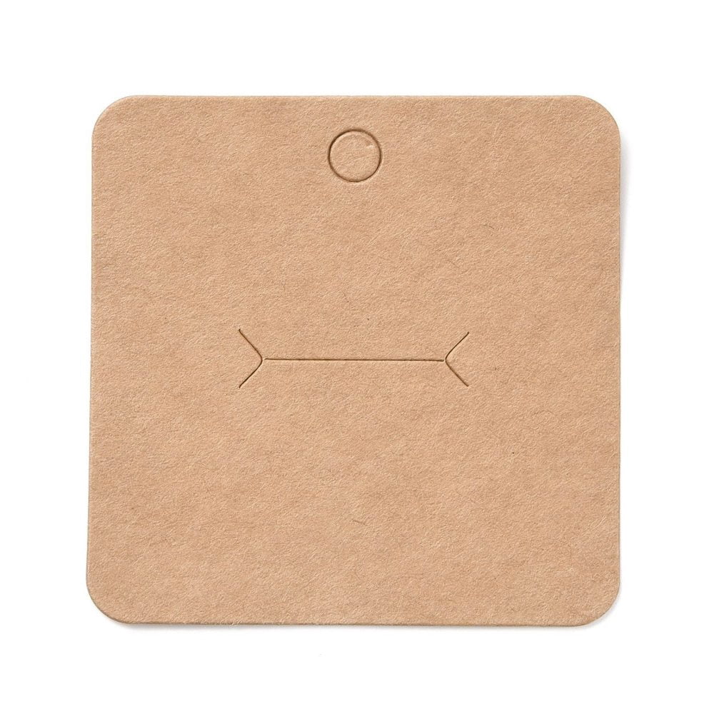 Blank Kraft Paper Finger Rings Display Cards Square BurlyWood 6x6x0 ...