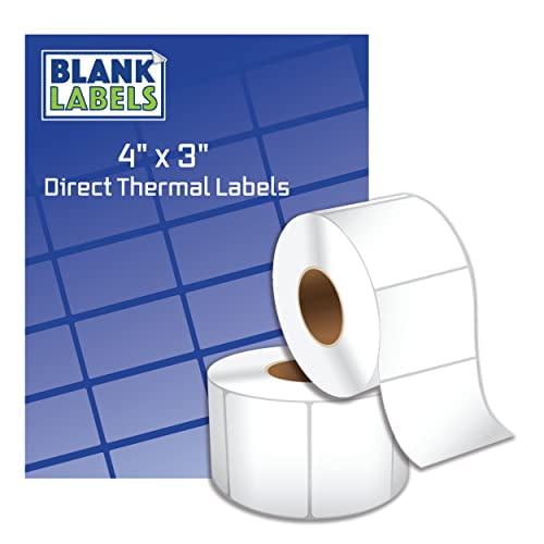 Blank Labels 4" x 3" Direct Thermal Roll of Shipping Labels Works with ...