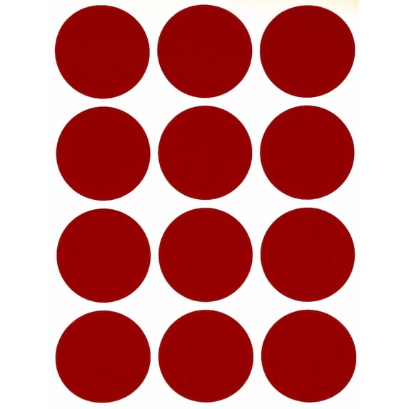 Blank Labels Round 1.5 inch (3.8 cm) Red Velvet Sticker - 1200 Pack by ...