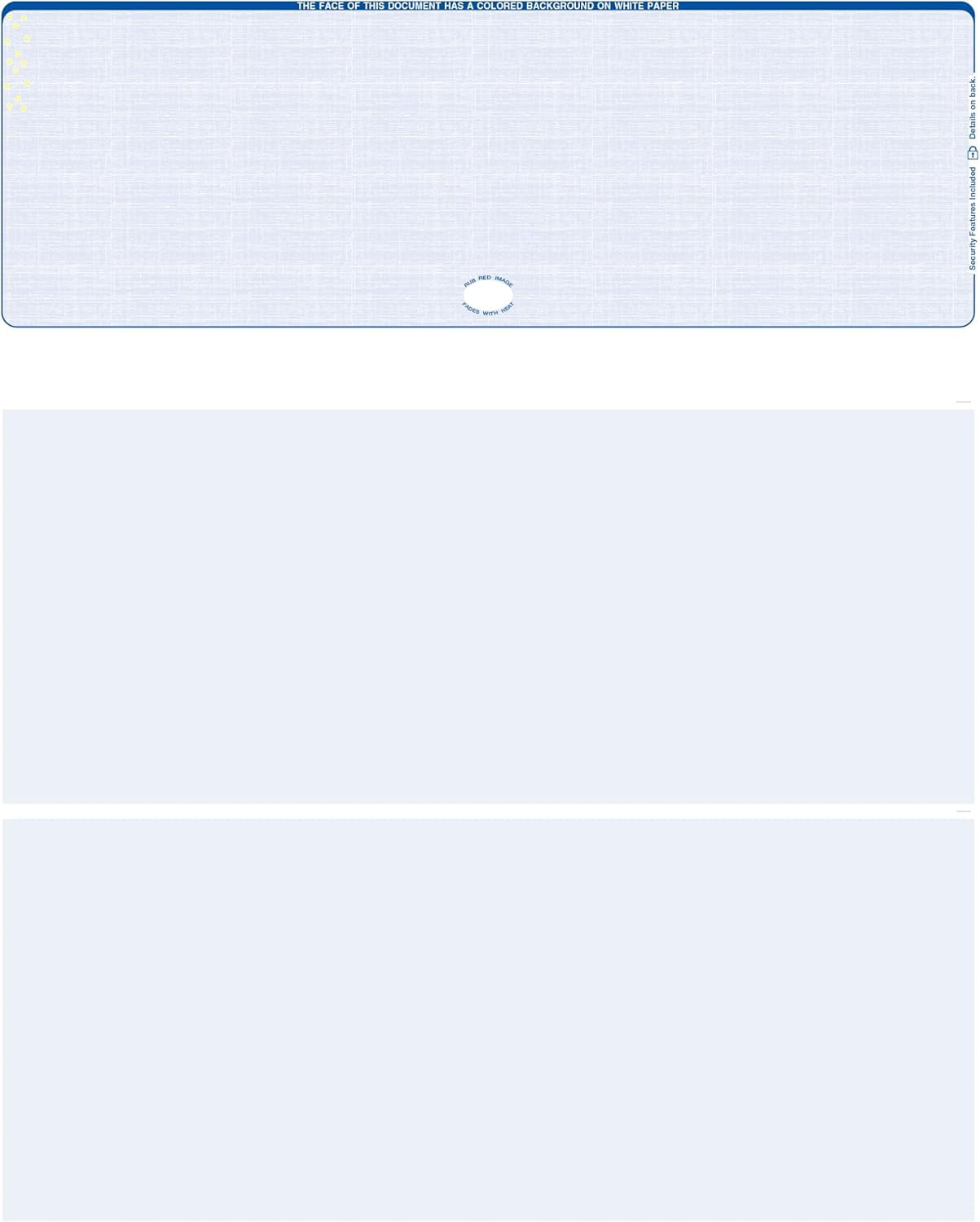 Blank Laser Checks - Top Position Blue 500 - Software Compatible ...