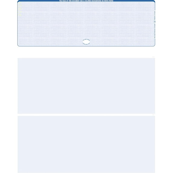 Blank Laser Checks - Top Position Blue 500 - Software Compatible ...