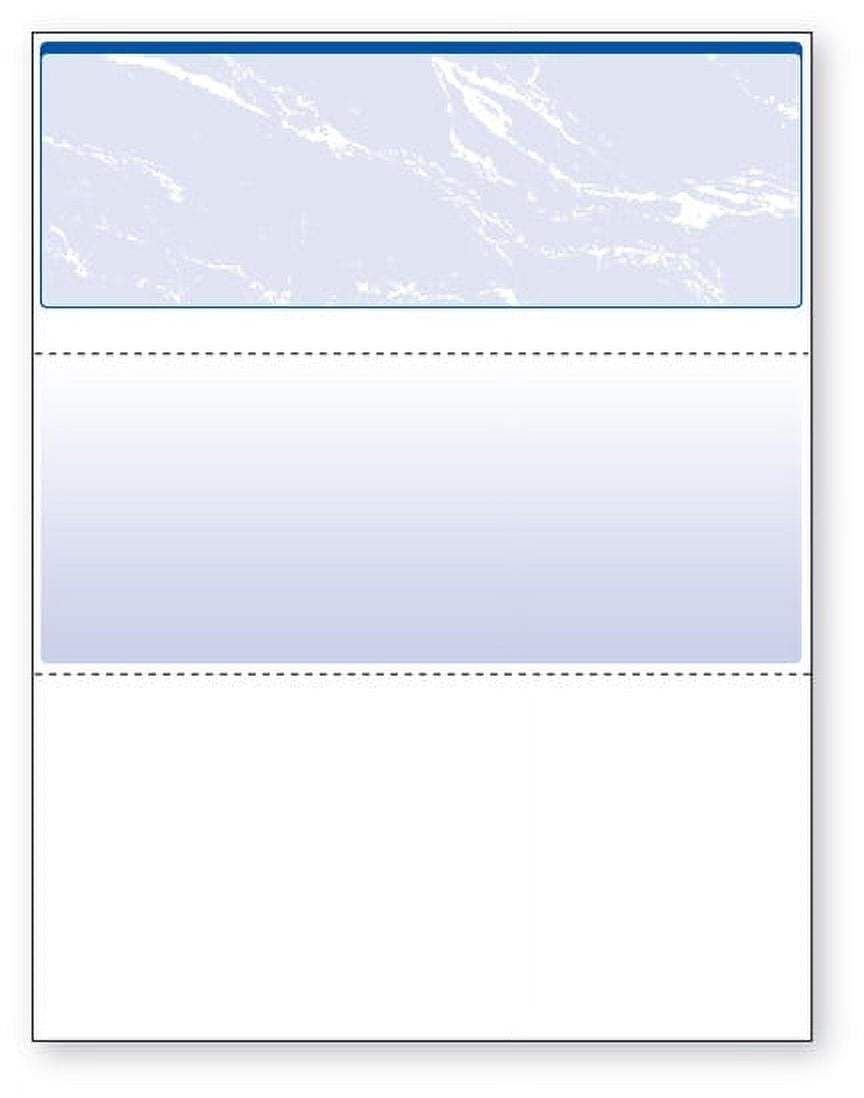 Blank Laser Top Check Paper, Blue - Walmart.com