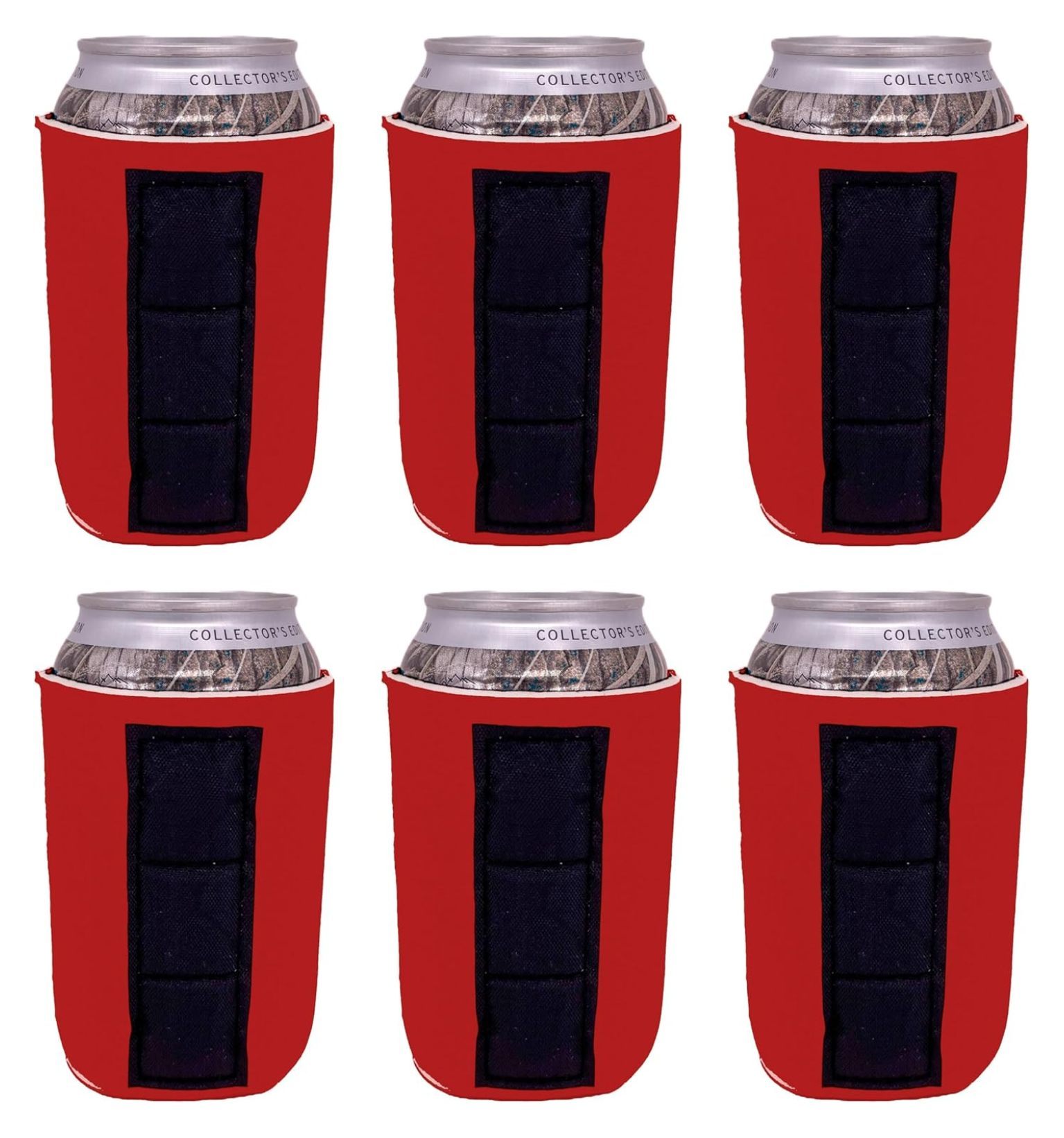 Blank Magnetic Can Coolie (6 Pack Red) - Walmart Business Supplies