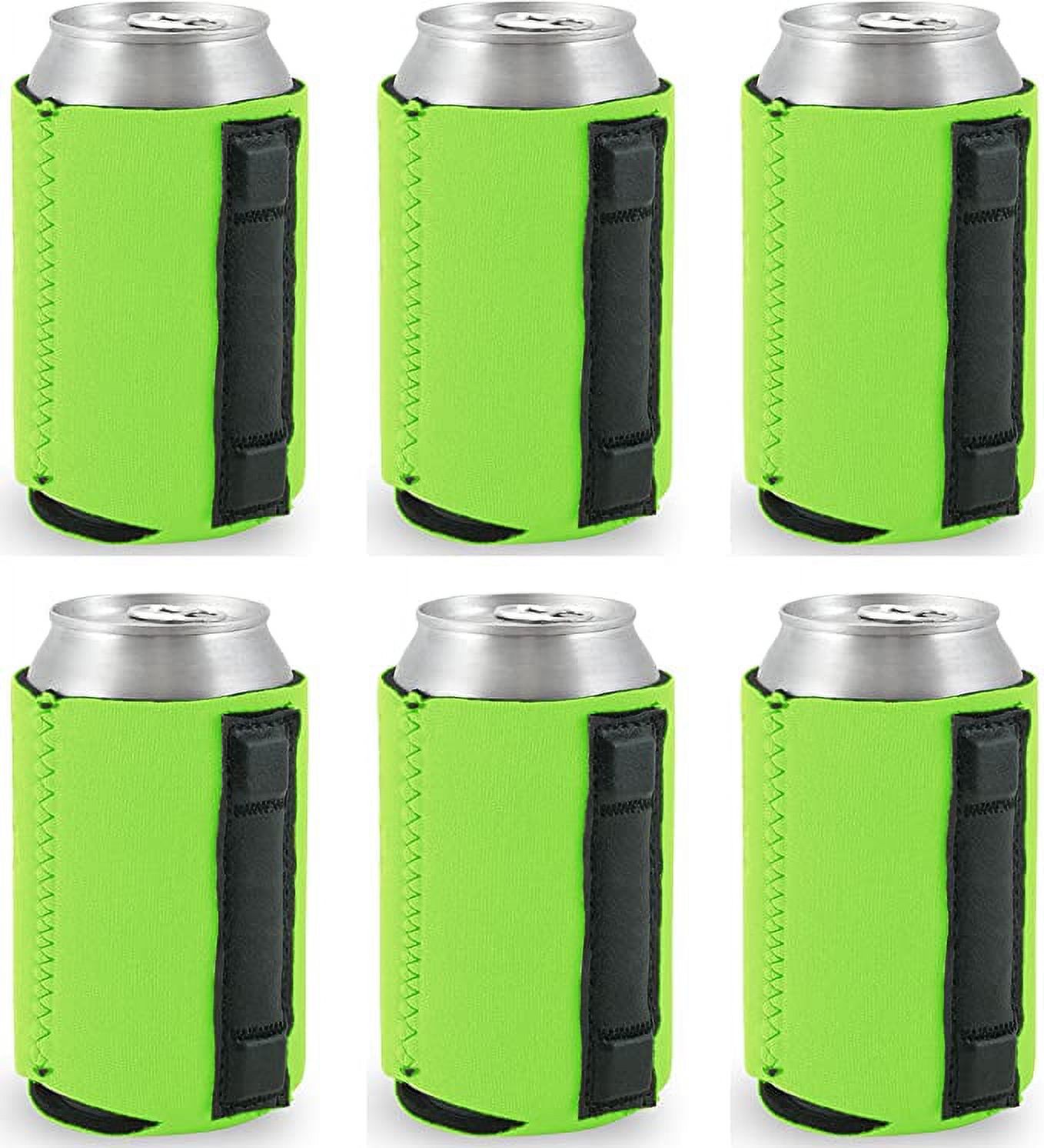 Blank Magnetic Neoprene Can Coolie (6 Pack Neon Green) - Walmart.com