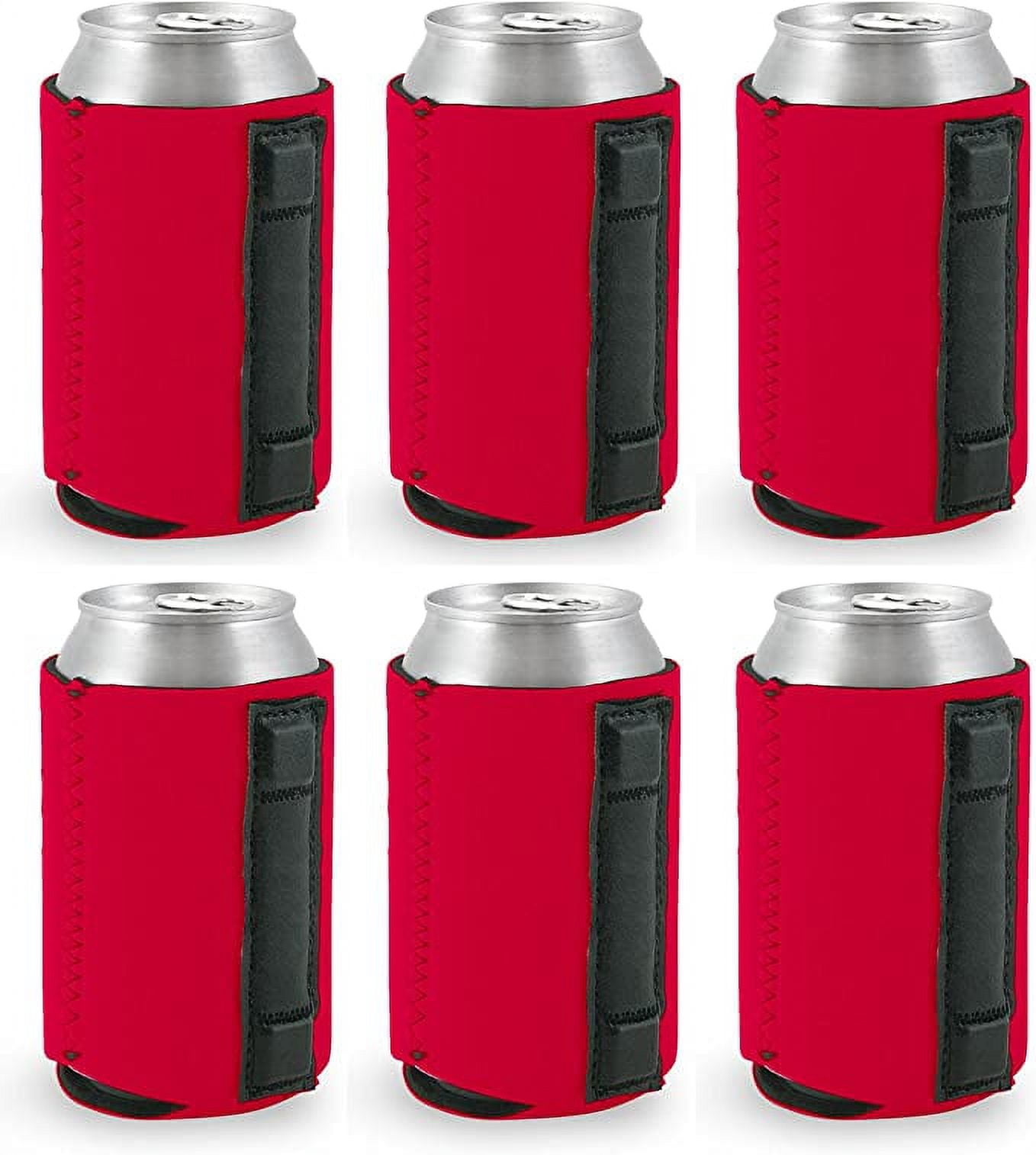 Blank Magnetic Neoprene Can Coolie (6 Pack Red) - Walmart.com
