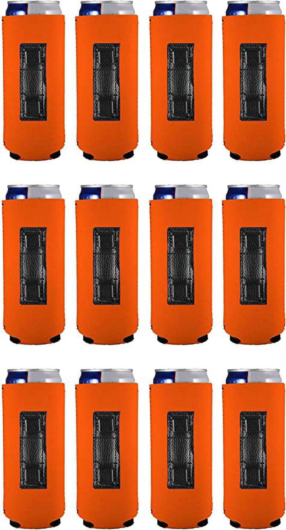 Blank Magnetic Neoprene Slim Can Coolie (12 Pack, Orange) - Walmart.com