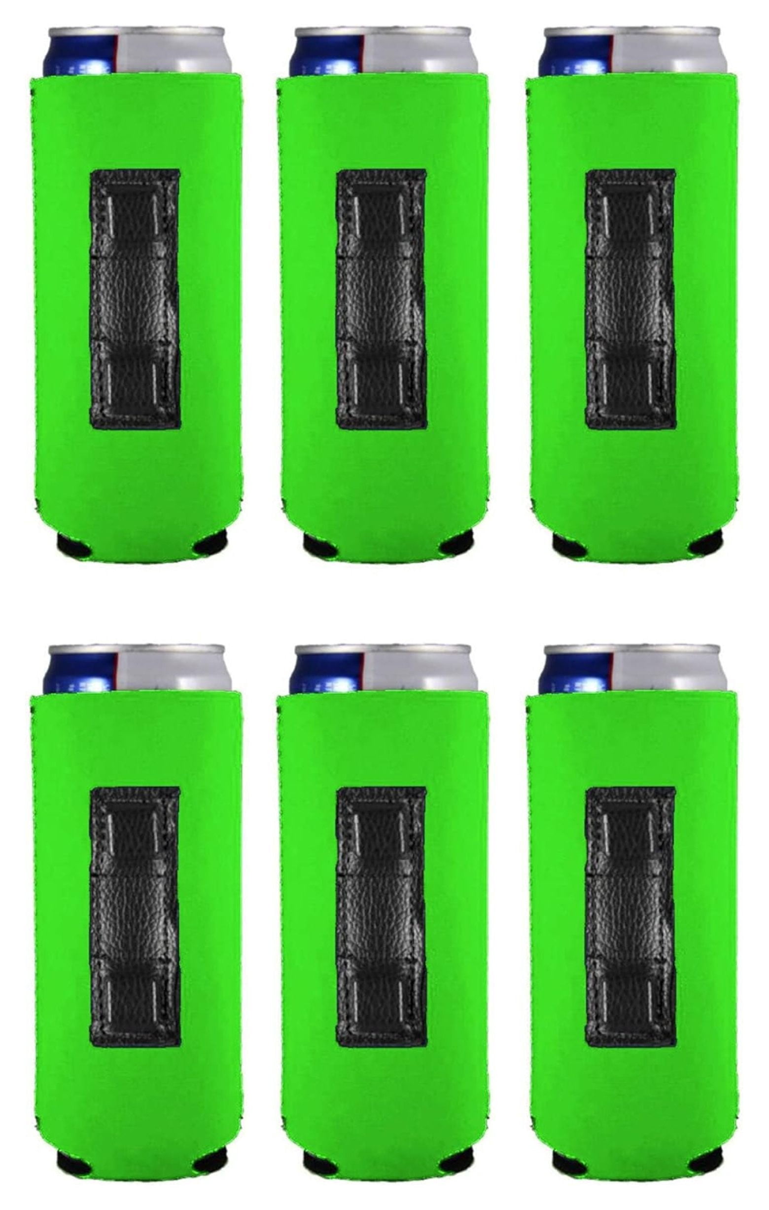 Blank Magnetic Slim Can Coolie (Bright Green, 6 Pack) - Walmart.com