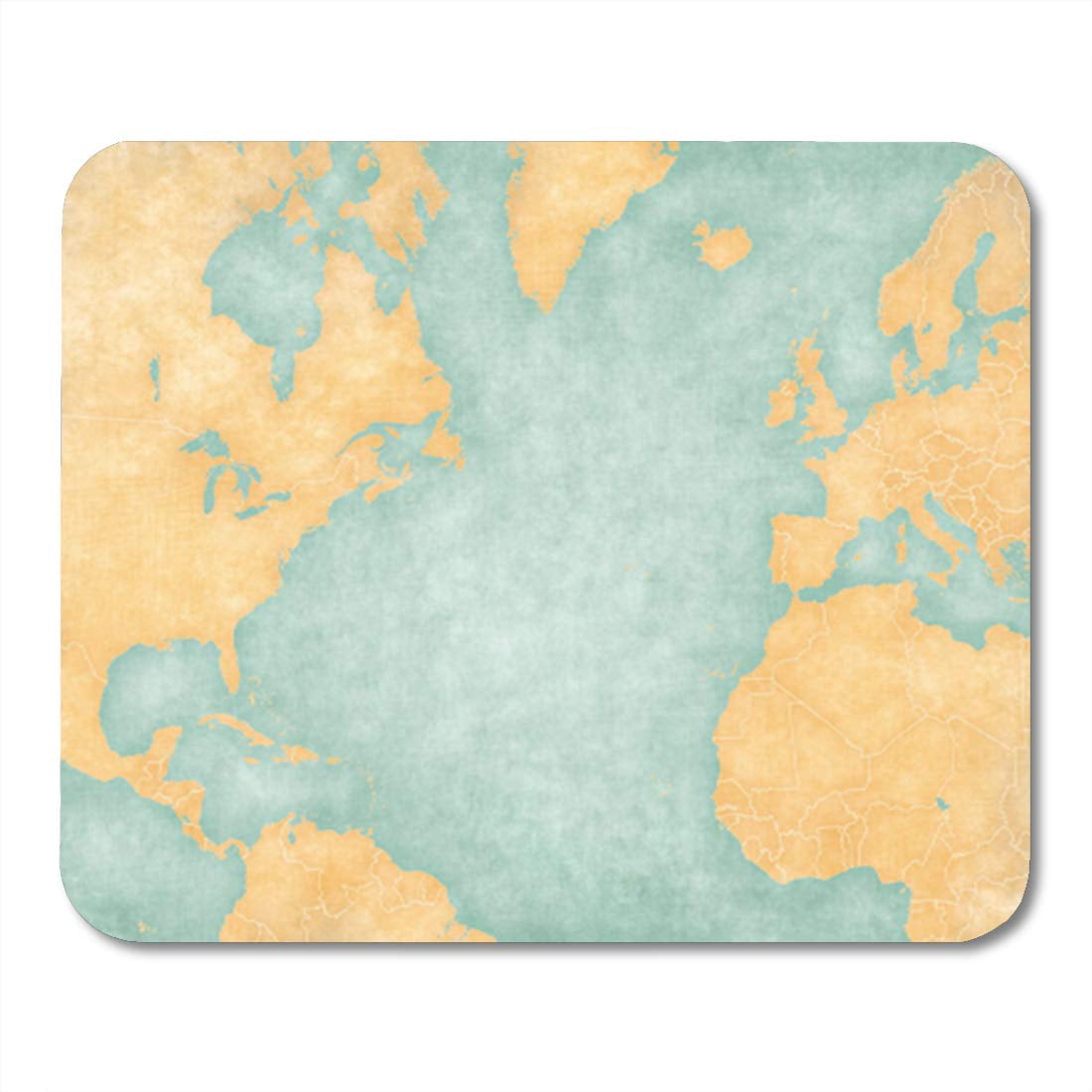 Blank Map of North Atlantic Ocean Country Borders The Mousepad Mouse ...
