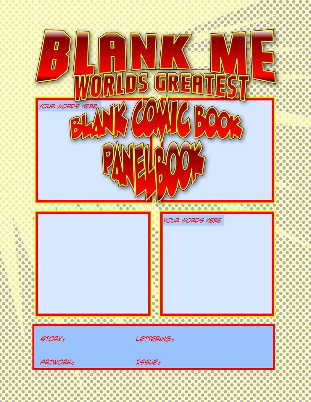 Blank Me - Premium Blank Comic Book Panelbook - Yellow: Worlds Greatest ...