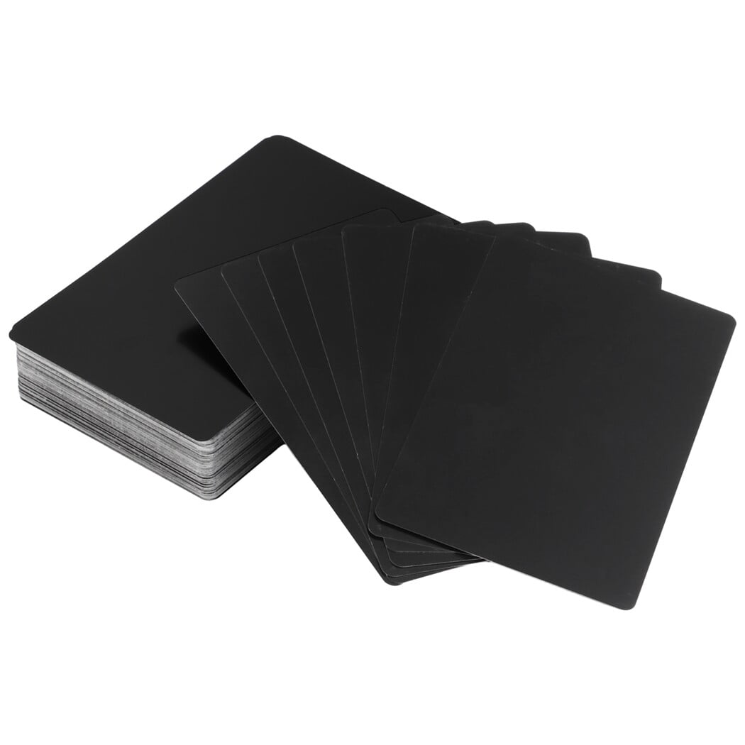 Blank Metal Business Cards, 100-Pack, Aluminum Cards for Customization ...
