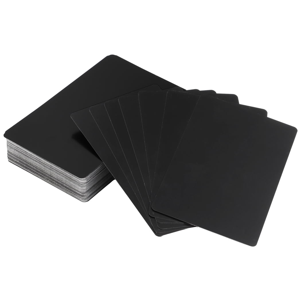 Blank Metal Business Cards, 100-Pack, Aluminum Cards for Customization ...