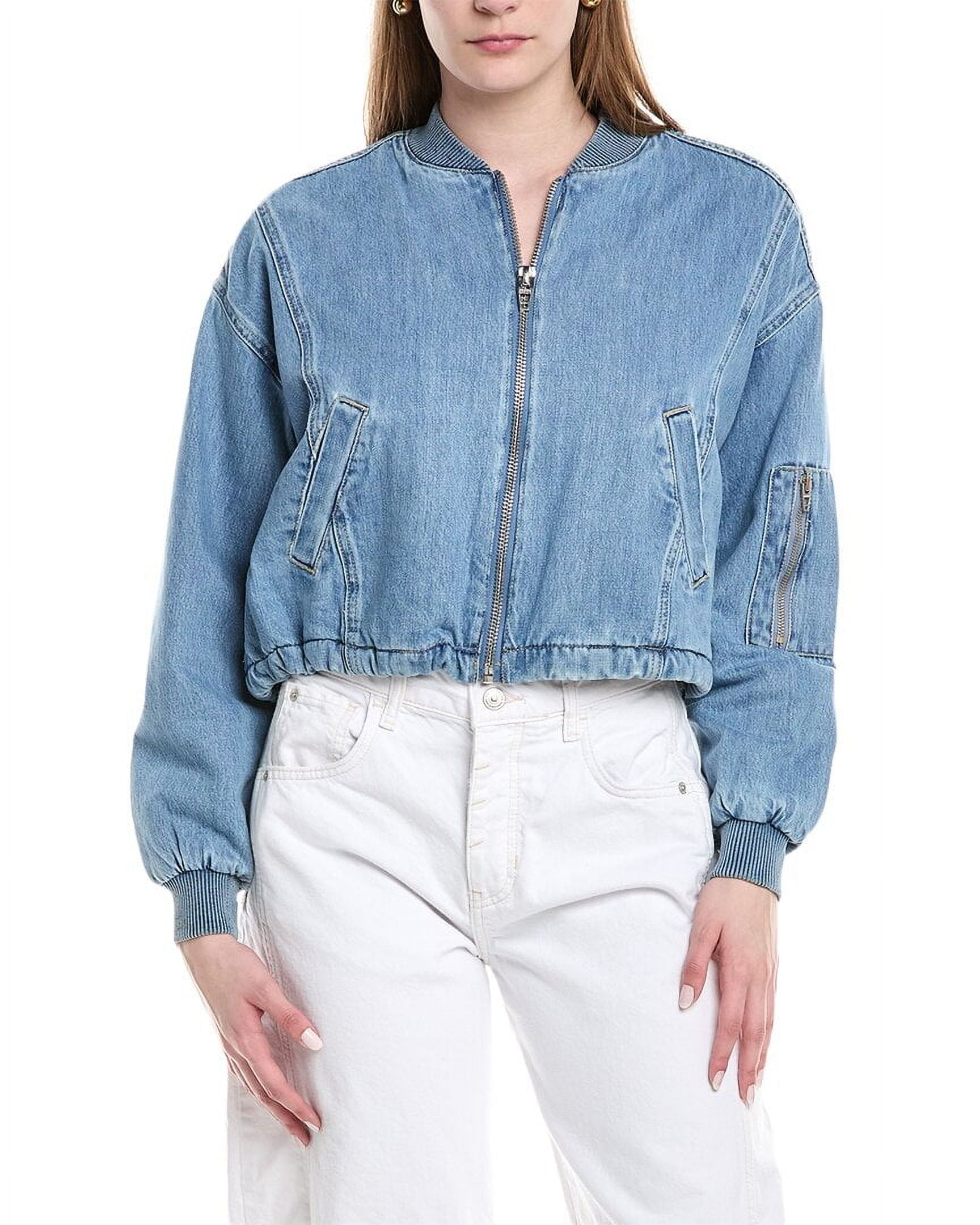Blank NYC womens Guest Star Bomber Jacket, xs, Blue - Walmart.com