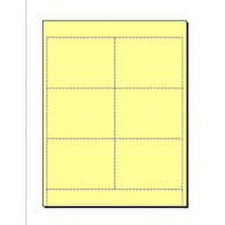 Blank Name Badge Inserts, Print-Ready on 8.5" x 11", 67-lb Yellow ...