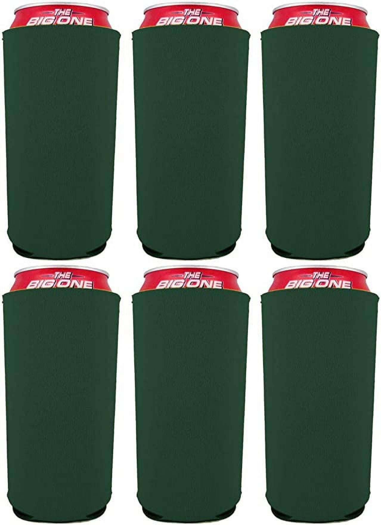 Blank Neoprene 24 oz. Can Coolie (6 Pack, Dark Green) - Walmart.com