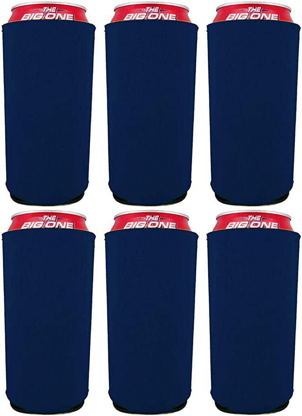 Blank Neoprene 24 oz. Can Coolie (6 Pack, Navy Blue) - Walmart.com