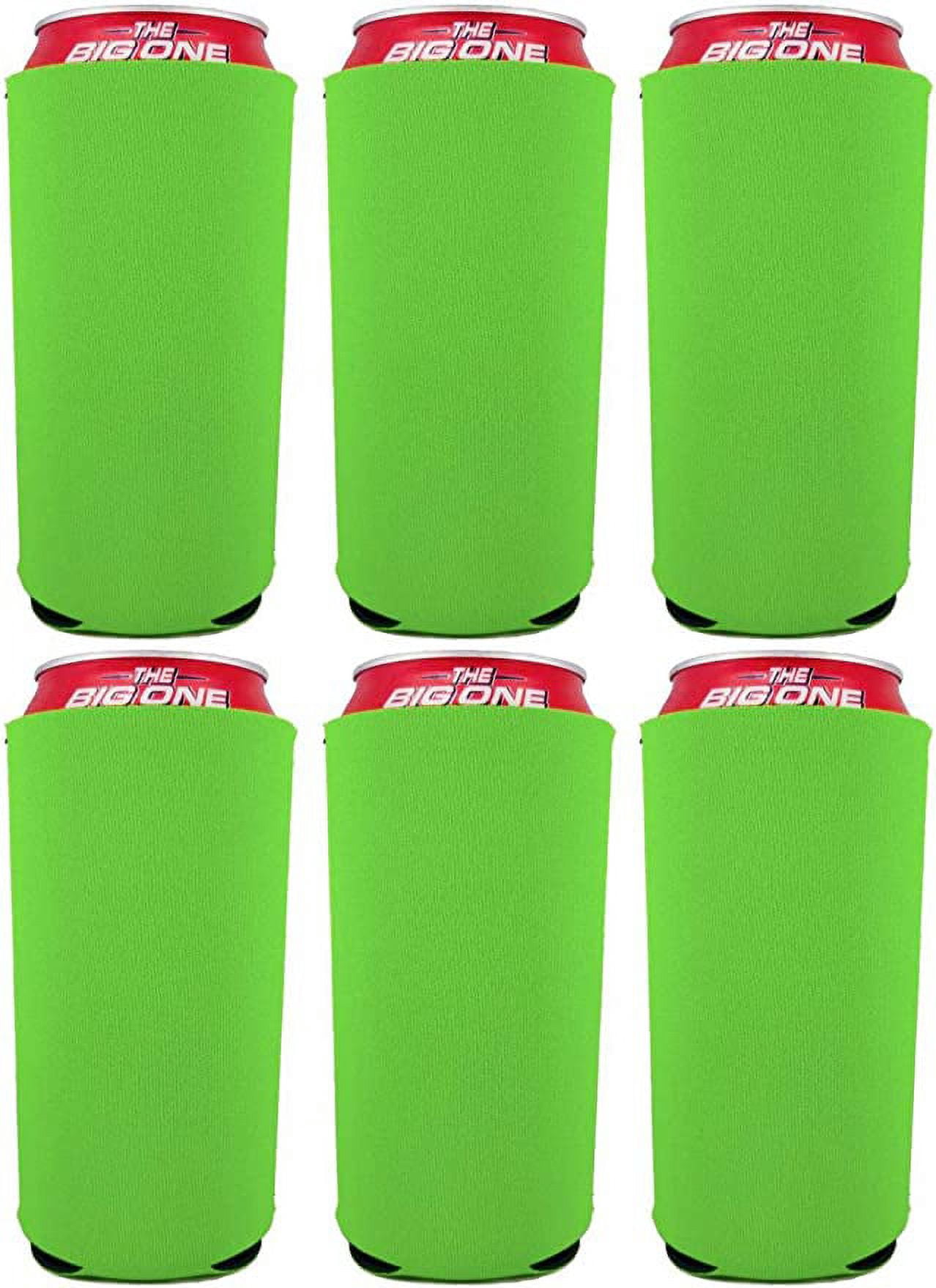 Blank Neoprene 24 oz. Can Coolie (6 Pack, Neon Green) - Walmart.com