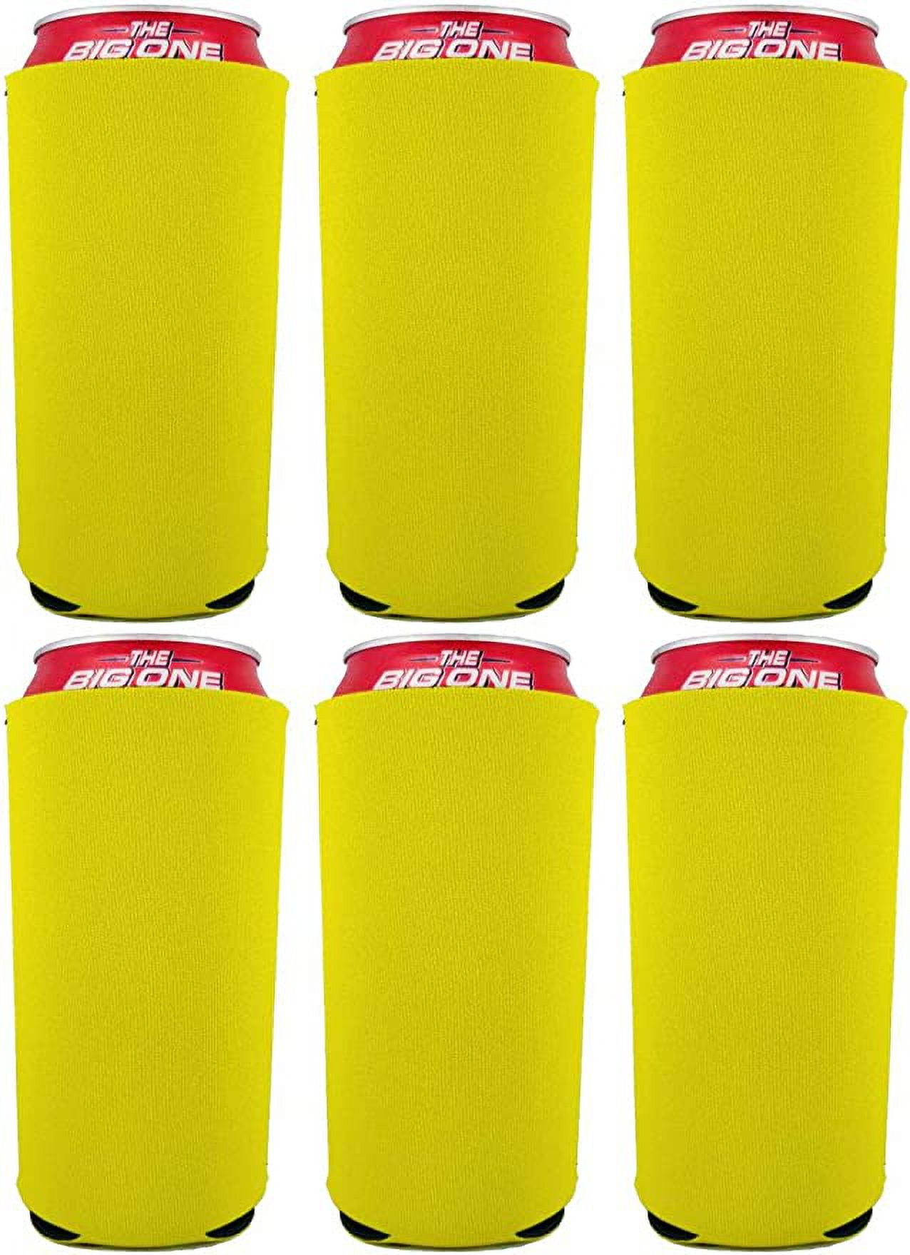Blank Neoprene 24 oz. Can Coolie (6 Pack, Yellow) - Walmart.com