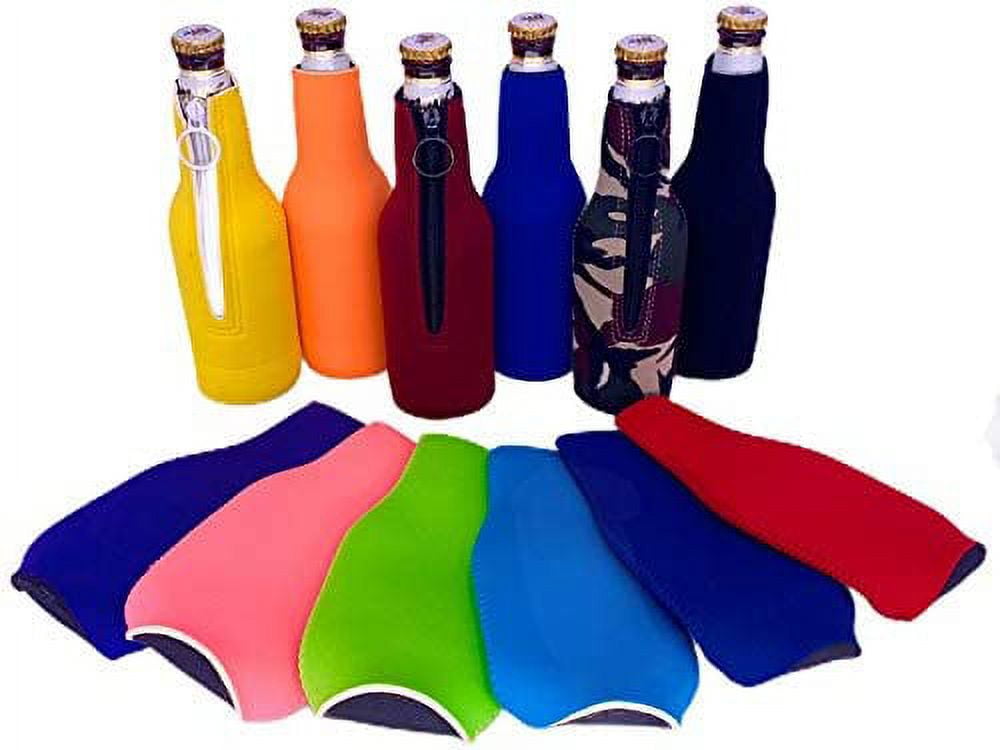 Blank Neoprene Beer Bottle Coolie (Variety Color 12 Pack) - Walmart.com