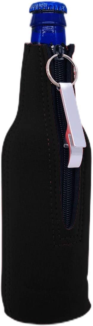 Blank Neoprene Beer Bottle Coolie with Opener (Black, 1) - Walmart.com
