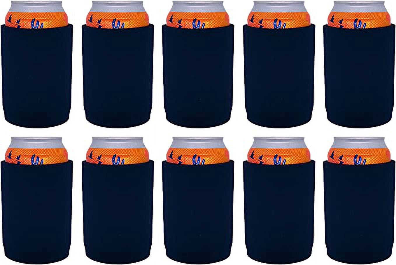 Blank Neoprene Full Bottom Can Coolie (10 Pack, Navy) - Walmart.com