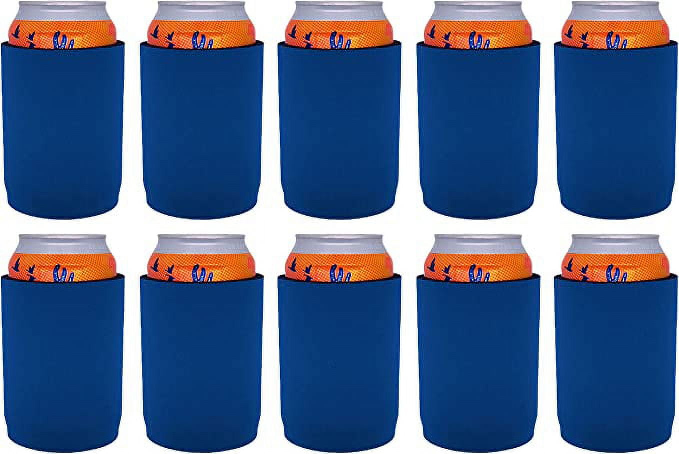 Blank Neoprene Full Bottom Can Coolie(10 Pack, Royal Blue) - Walmart.com