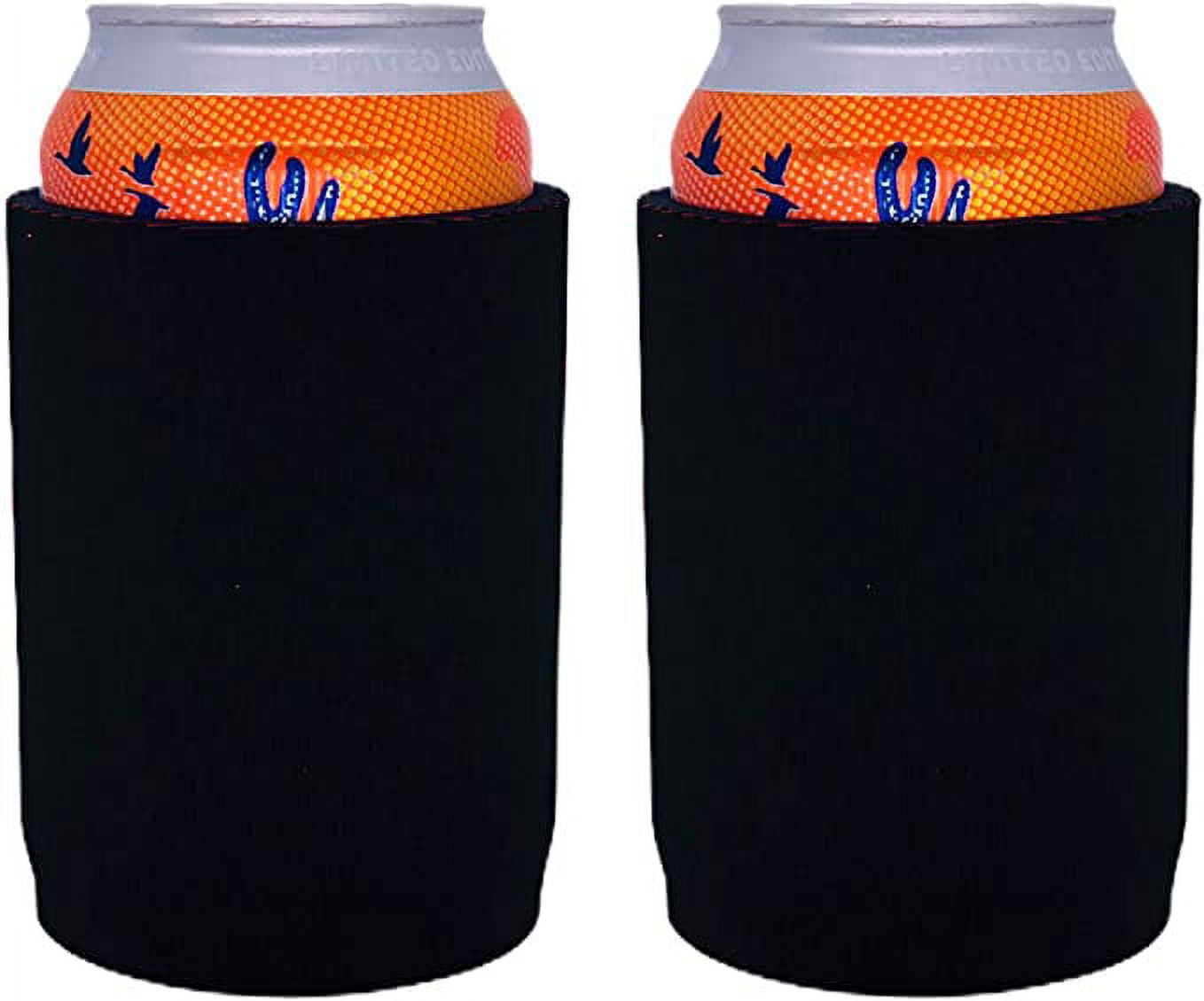 Blank Neoprene Full Bottom Can Coolie (2 Pack, Black) - Walmart.com