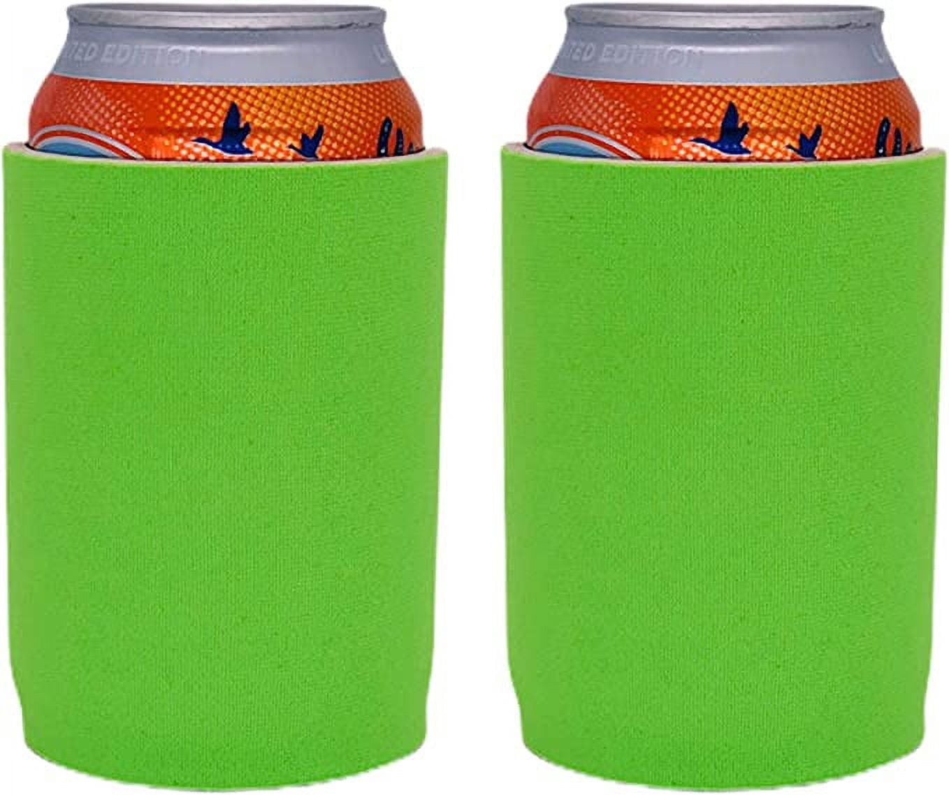 Blank Neoprene Full Bottom Can Coolie (2 Pack, Neon Green) - Walmart.com