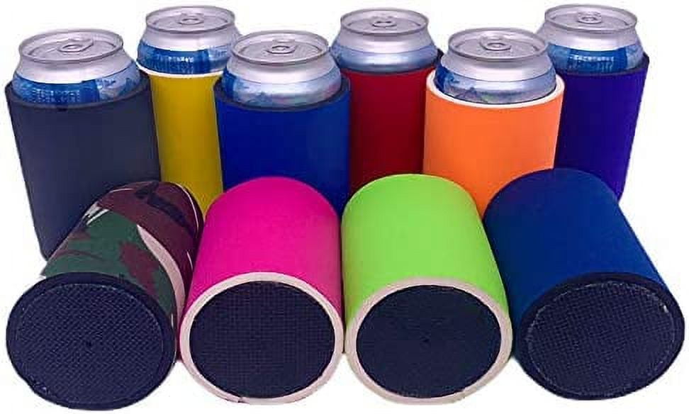 Blank Neoprene Full Bottom Can Coolie (Variety Color 10 Pack) - Walmart.com