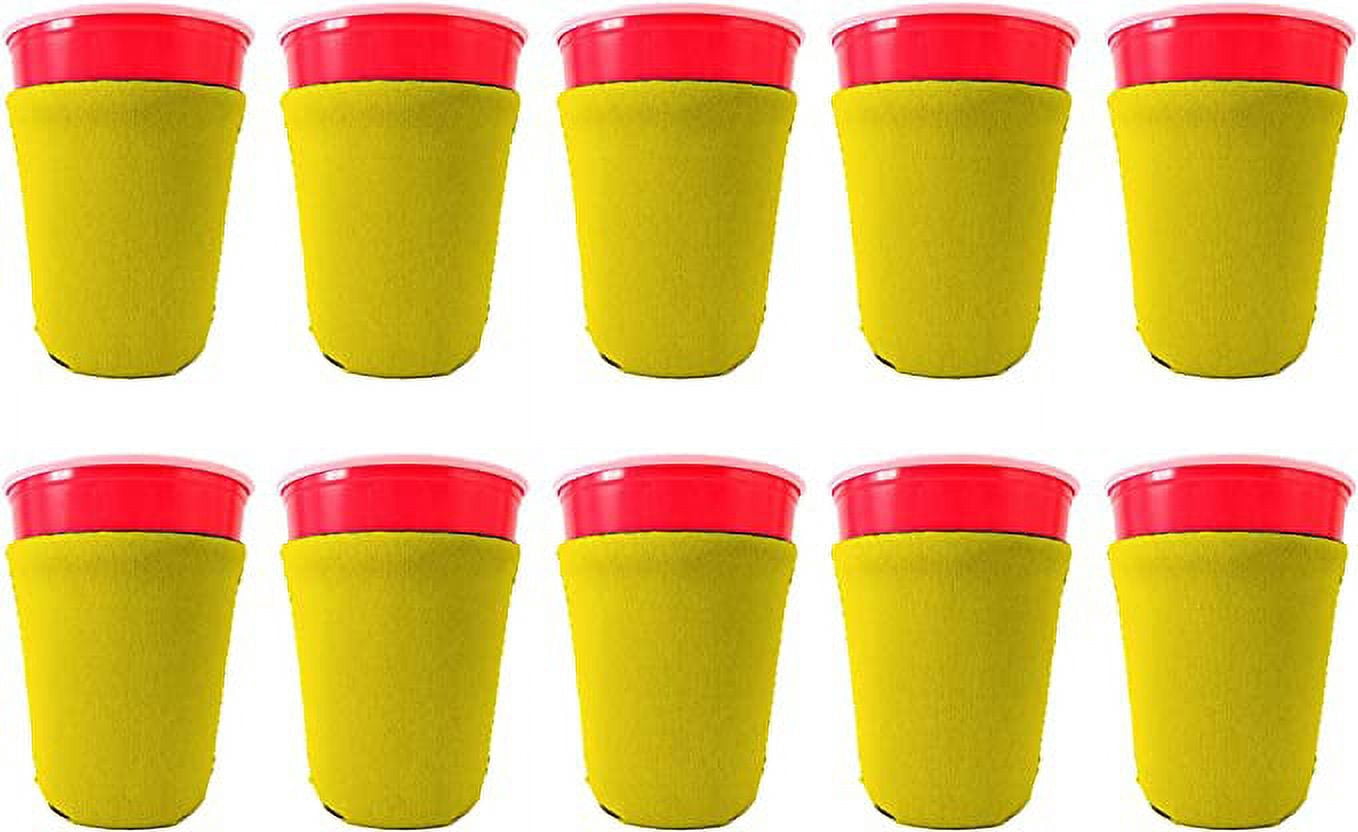 Blank Neoprene Party Cup Coolie (10 Pack, Yellow) - Walmart.com