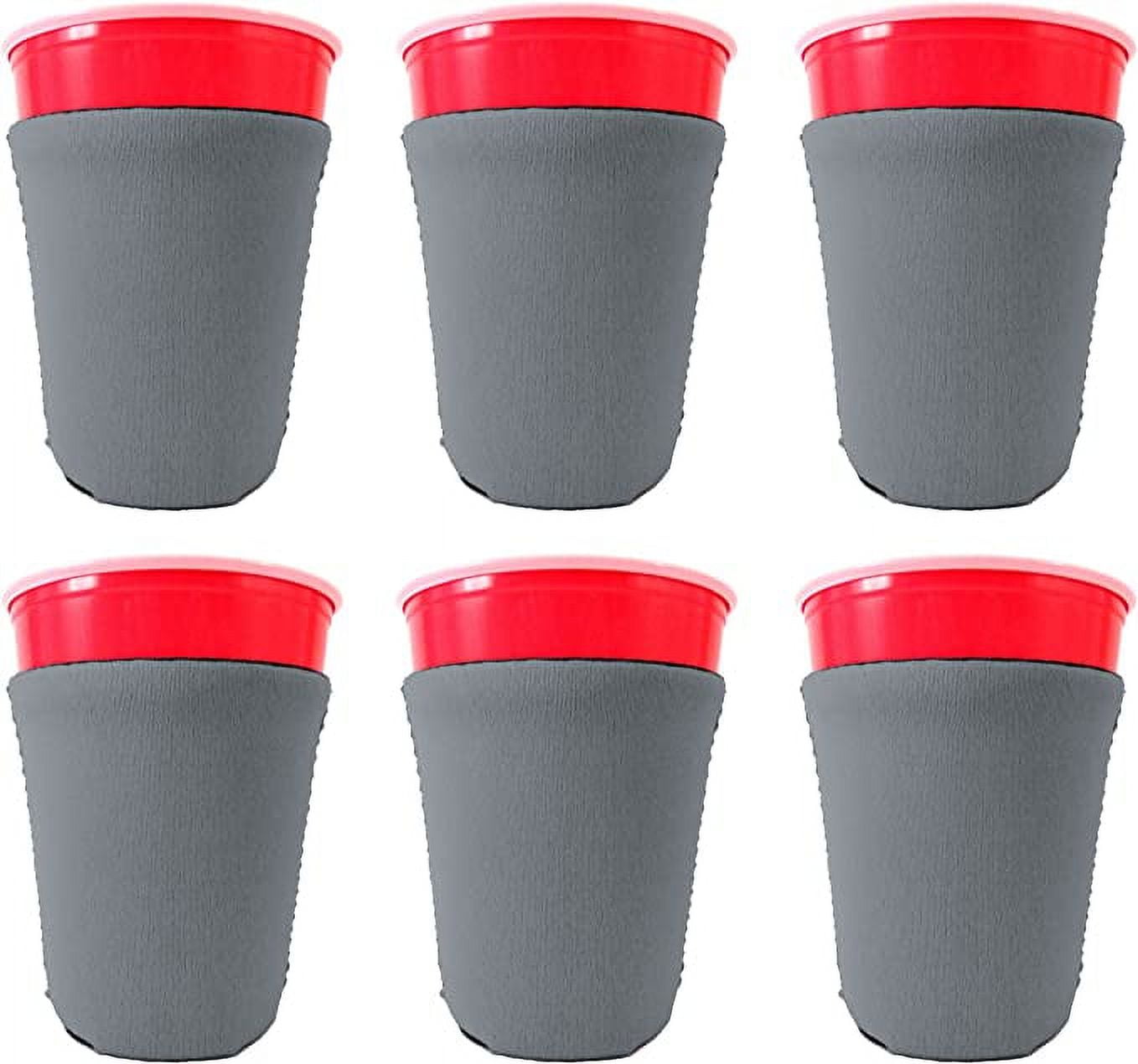 Blank Neoprene Party Cup Coolie (6 Pack, Gray) - Walmart.com