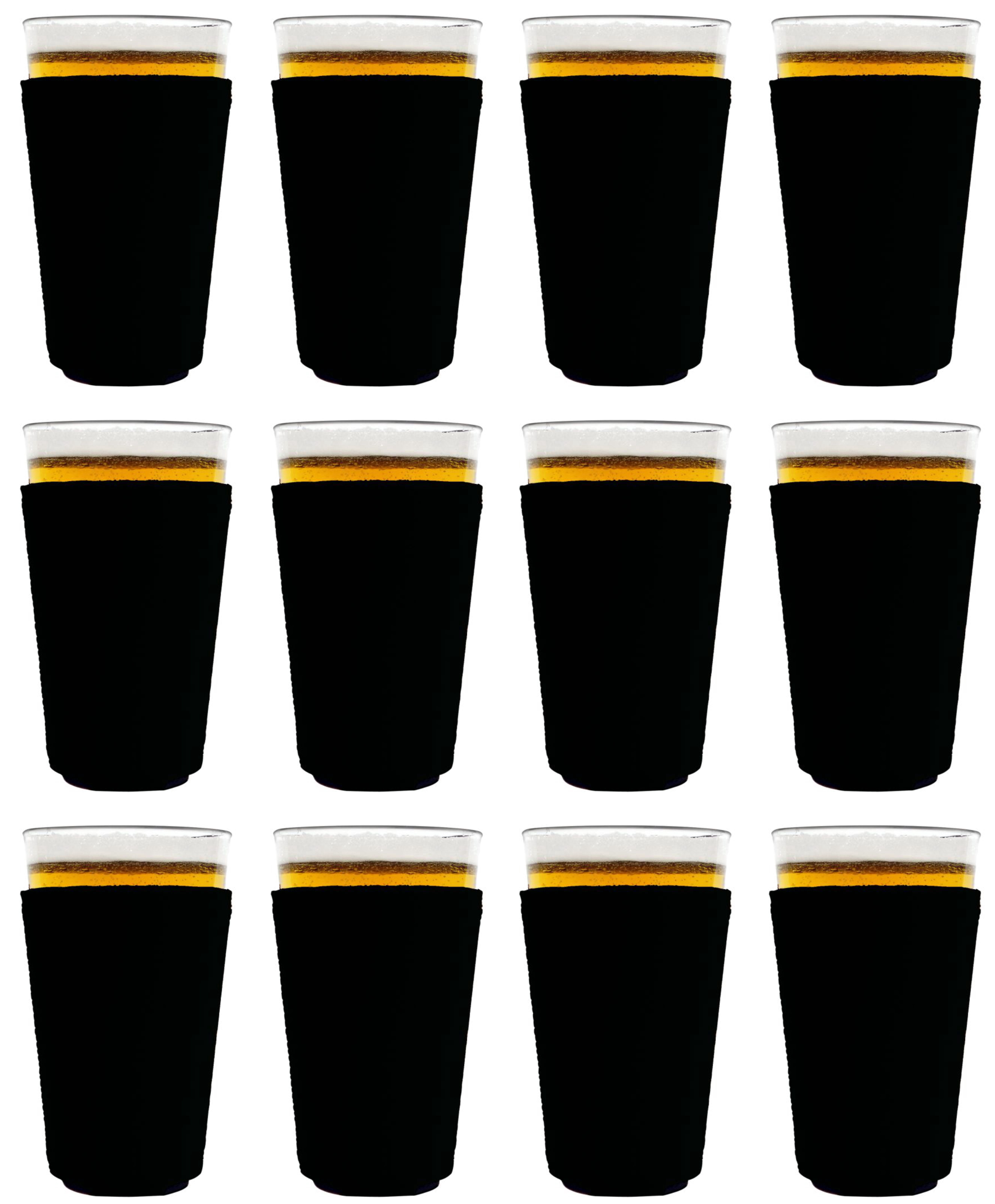 Blank Neoprene Pint Glass Coolie (12 Pack, Black) - Walmart.com