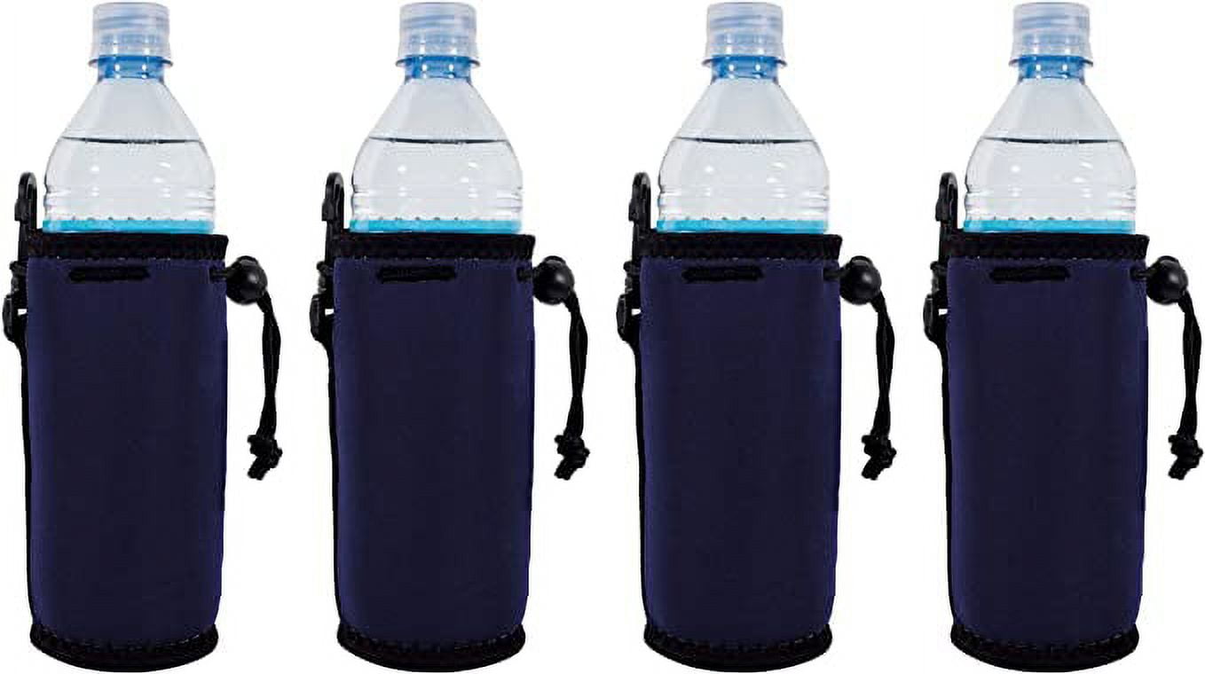 Insulated Neoprene Water Bottle Sleeve, Drink Cozy Koozie, 4 Pack, Navy ...