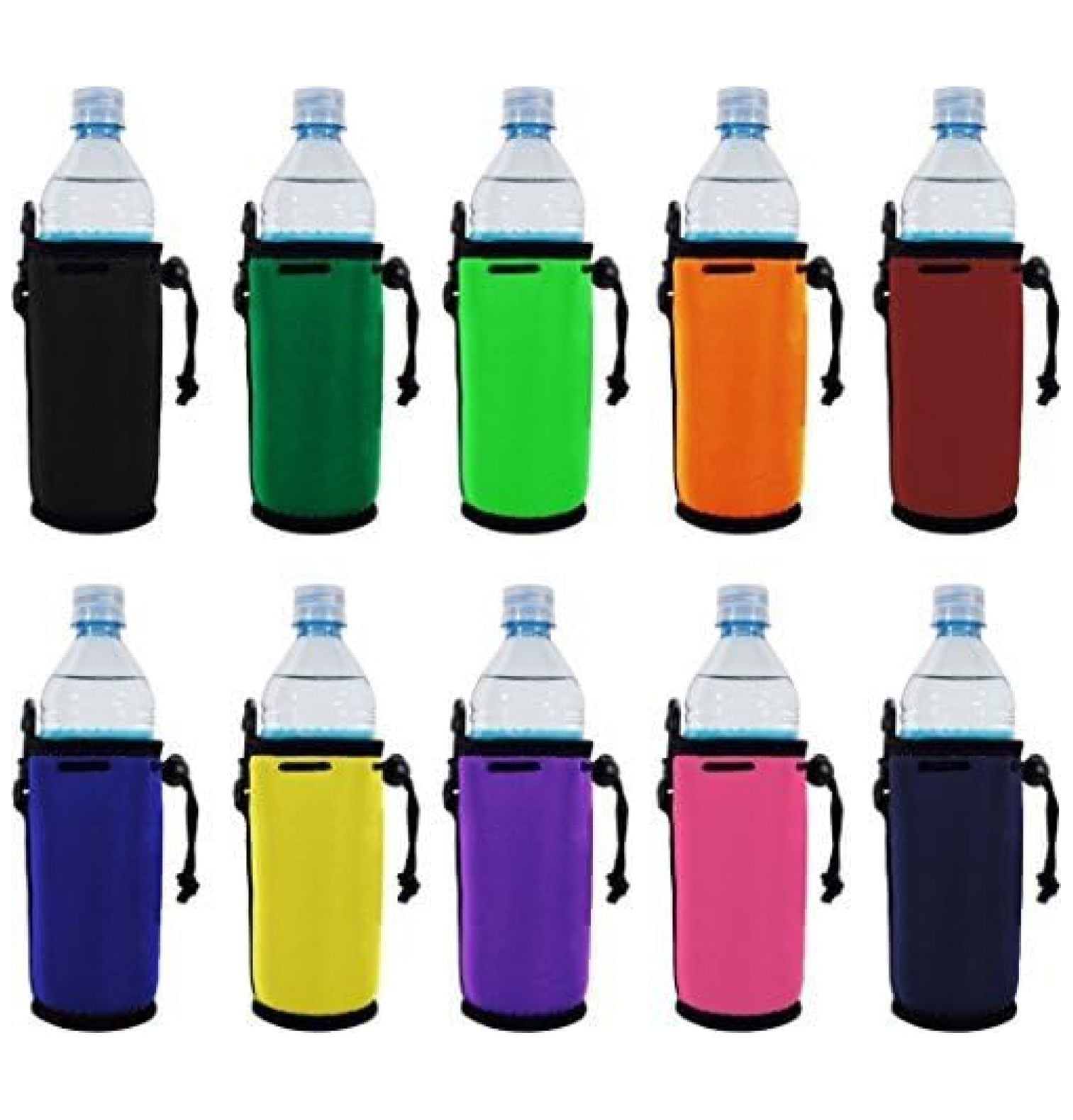 Blank Neoprene Water Bottle Coolie (Variety Color 10 Pack) - Walmart.com