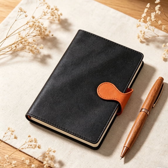 Blank Notebooks, A5 Pu Leather Journal Notebook, 200 Pages Lined Diary ...
