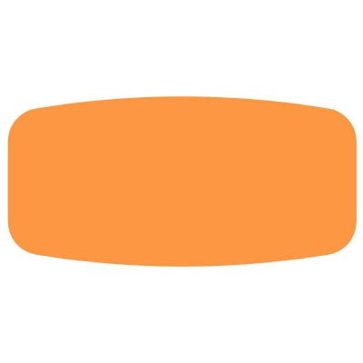 Blank Orange Food Store Labels 1.25" x .625" 1000 each per roll Great ...