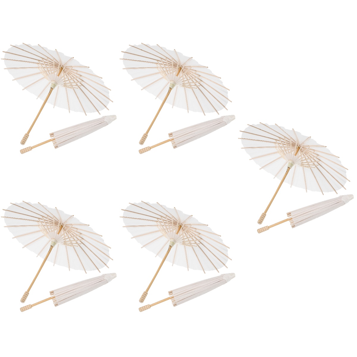 Blank Paper Umbrella Umbrellas Handicraft Japanese White Wood Baby ...
