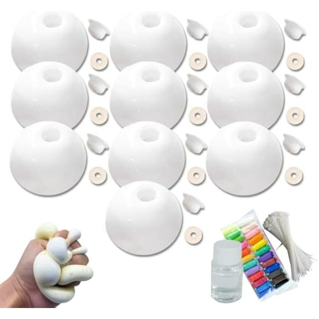 Blank Pressure Ball Skin DIY Kit, 2025 New Milky Blank Skins Empty ...