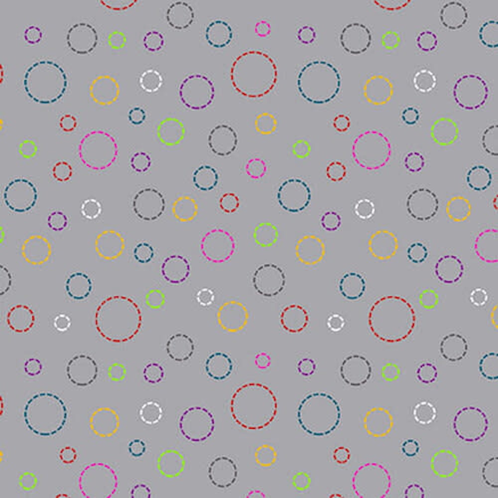 Blank Quilting Daisy Talk Dash Dots Lt Gray Cotton Fabric By Yd ...