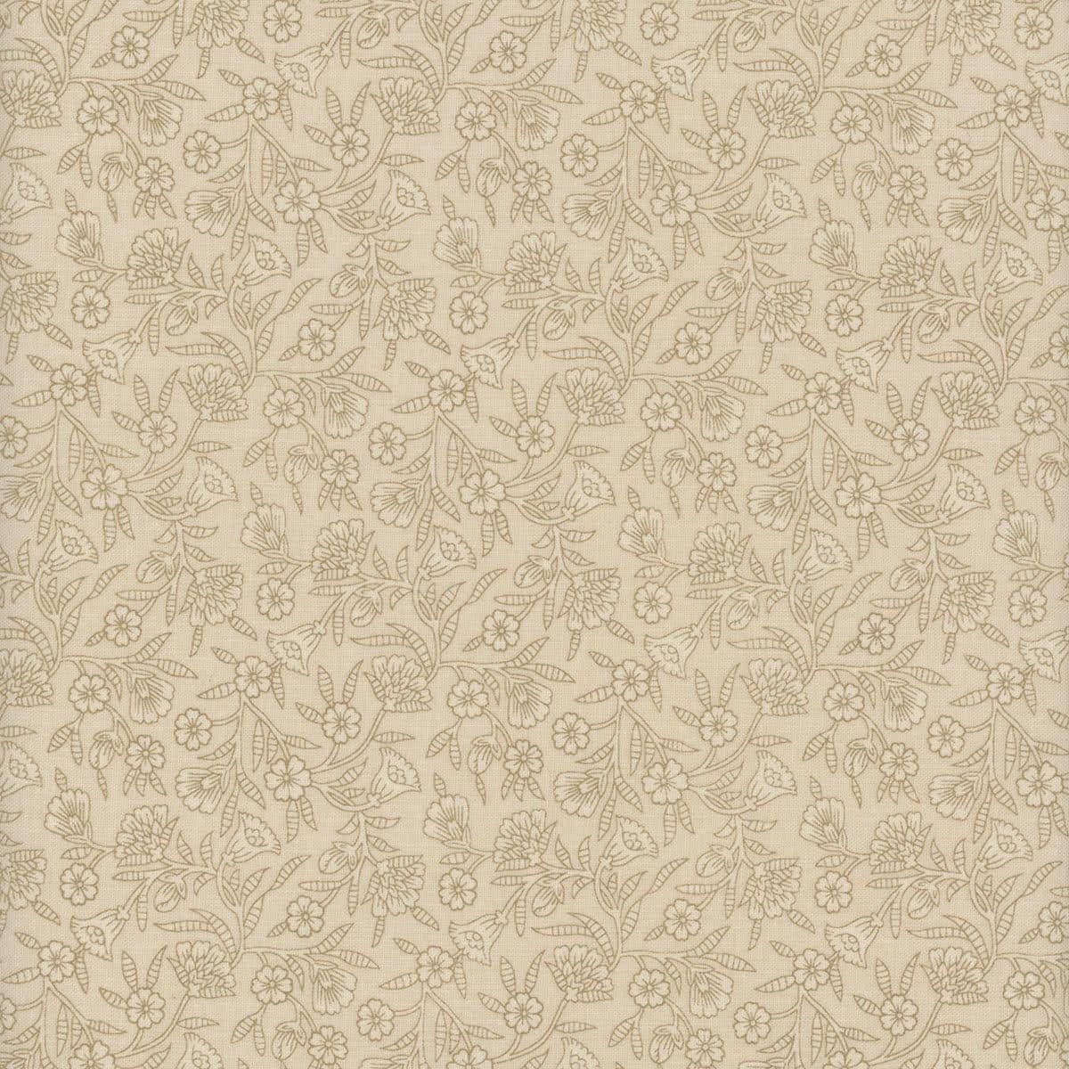 Blank Quilting Fabrics Ashton Missie Carpenter Floral Stamp Ivory ...