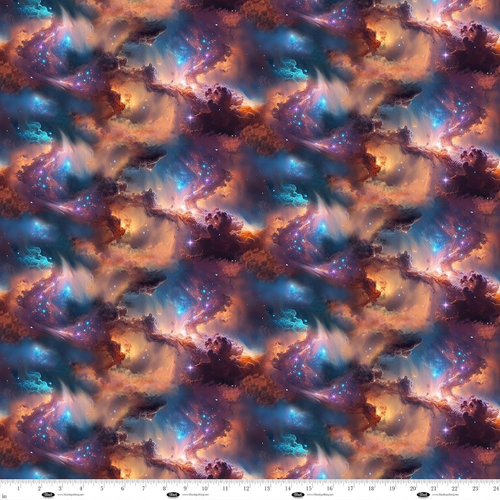 Blank Quilting Space Cadet Interstellar Clouds Multi Cotton Fabric By ...