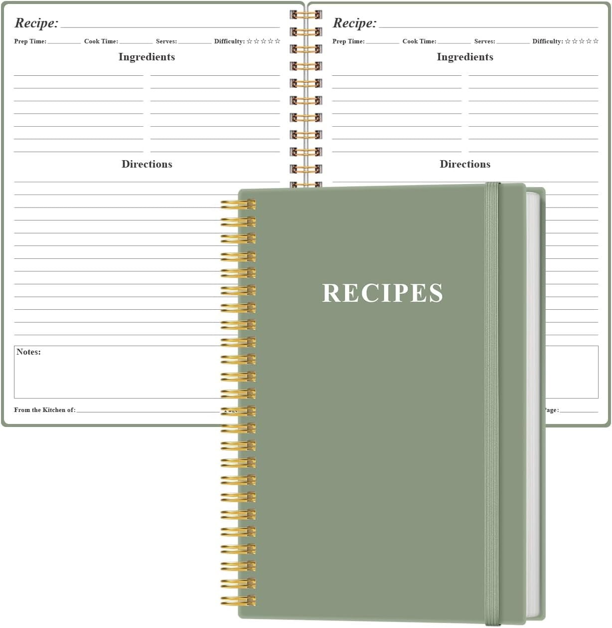 Blank Recipe Book - Recipe Notebook to Write in Your Own Recipes ...