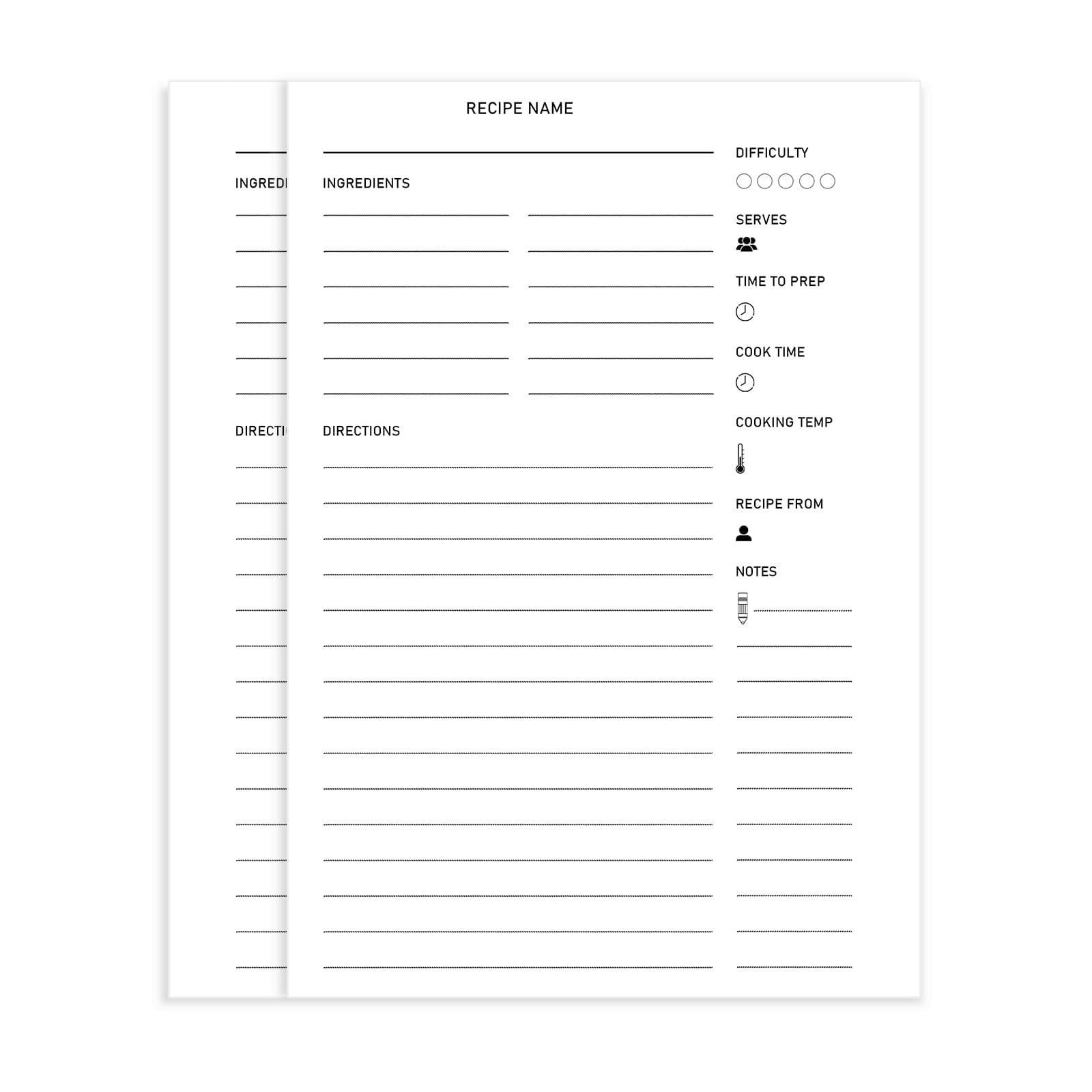 Blank Recipe Book to Write in Your Own Recipes, 5.6 X 8.2 Recipe Ring ...