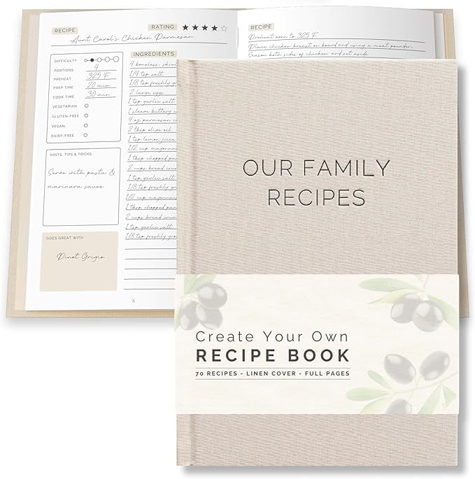 Blank Recipe Book To Write In Your Own Recipes - Family Cook Book ...