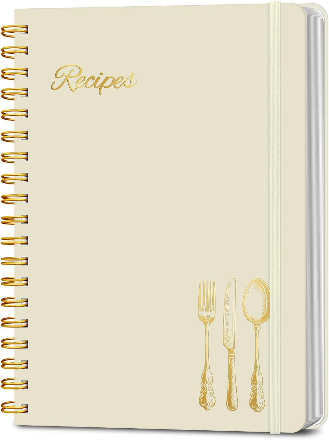 Blank Recipe Book to Write in Your Own Recipes. Spiral Hardcover Blank ...