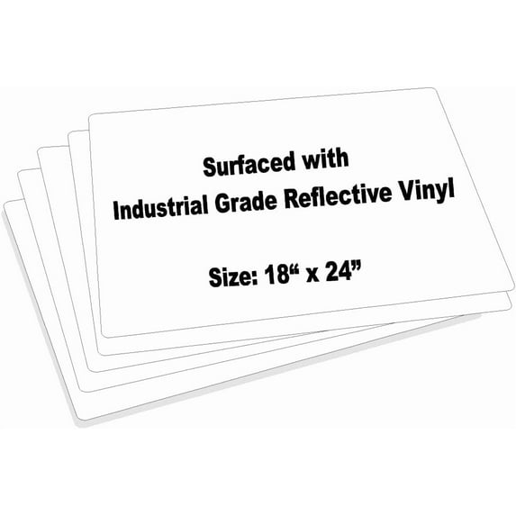 Blank Reflective Metal Sign (Pack of 5) Made of Aluminum Sheet Metal ...